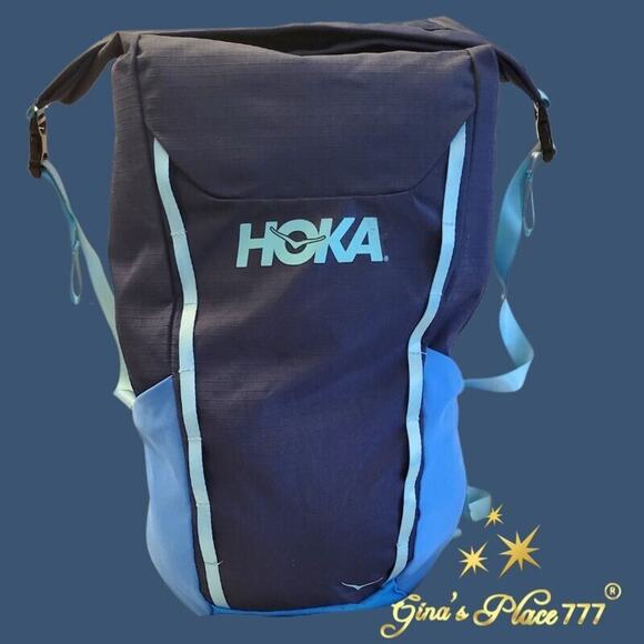 Hoka | Bags | Hoka All Gender Large Logo Backpack Navy Blue | Poshmark